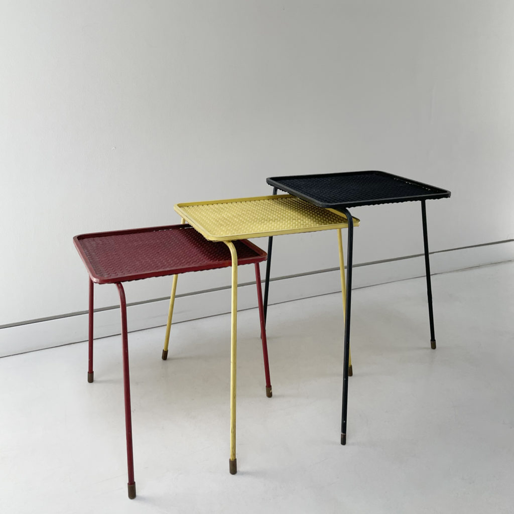 Suite de trois tables gigognes "Soumba", 1953 - Mathieu Matégot